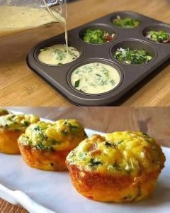 Vegetable Omelet Muffins – Cooking